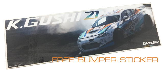 FREE GReddy Racing Bumper Sticker with any GReddy Racing x KGUSHI21 It