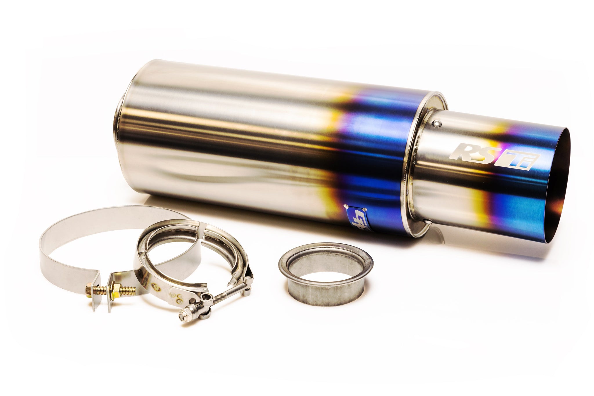 RS-TI UNIVERSAL ROUND MUFFLER 2.5"- 105MM TIP - (11002525)