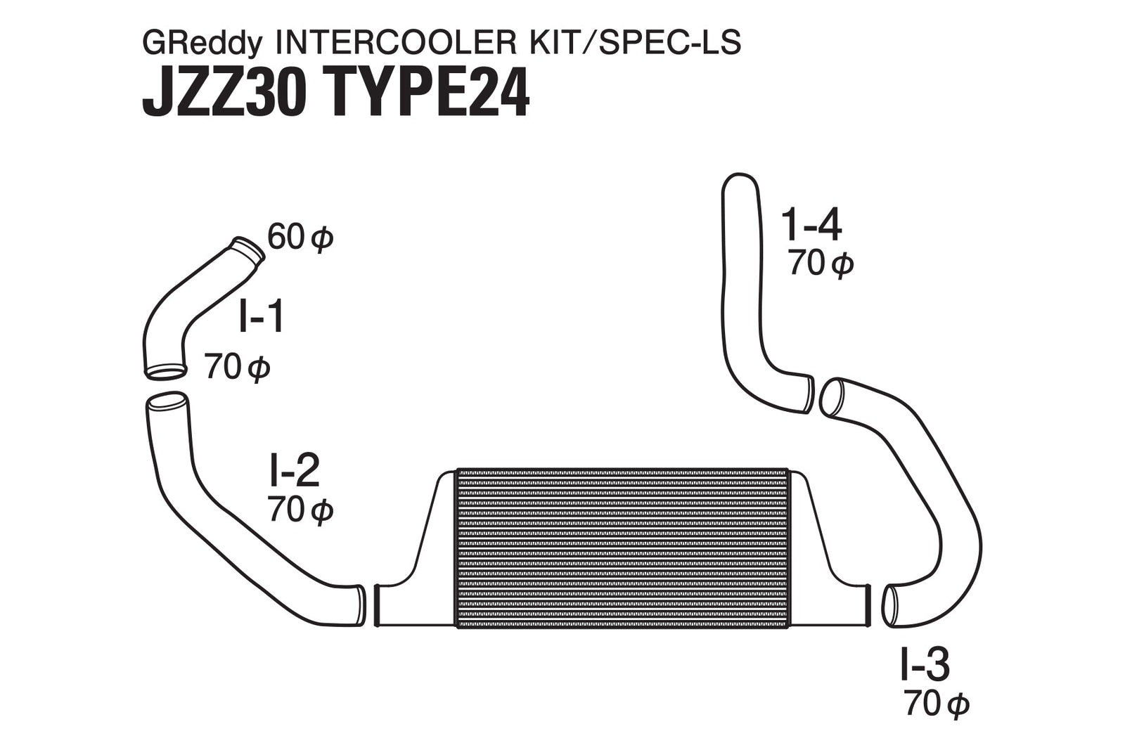 GREDDY INTERCOOLER KIT INTERCOOLER T-24F JZZ30 - (12010207)