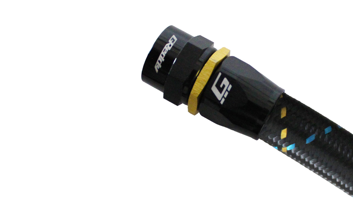 GREDDY STRAIGHT AN HOSE END(s)- BLACK/GOLD - (12800400 12800600 128008