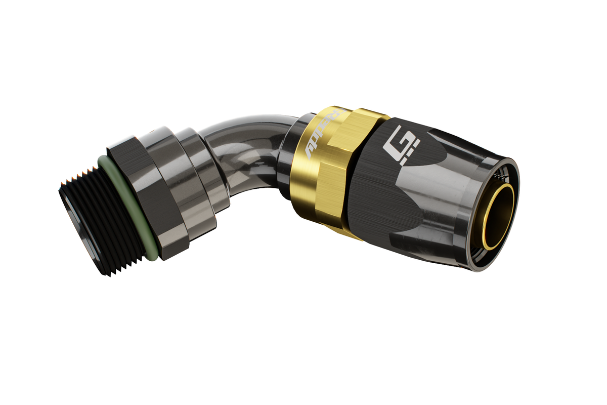 Greddy 10 Orb Male Swivel Hose End S Black Gold Anodized
