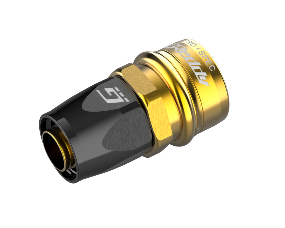 GReddy PRO/SPEC -12 Quick-Release Swivel Hose End - Black / Gold anodi