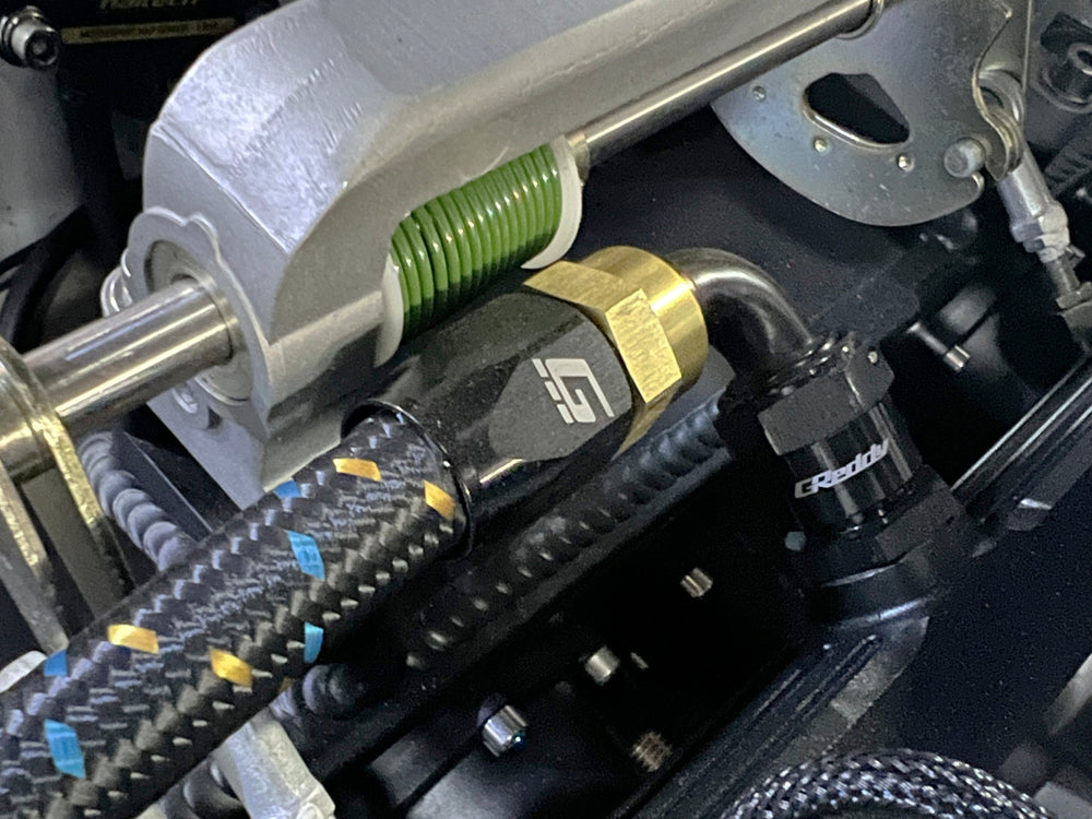 GReddy -4 Nylon Braided Hose (per/ft) - Black / Gold / Blue