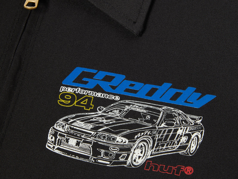 HUF x GReddy Diagram Work Jacket - Black