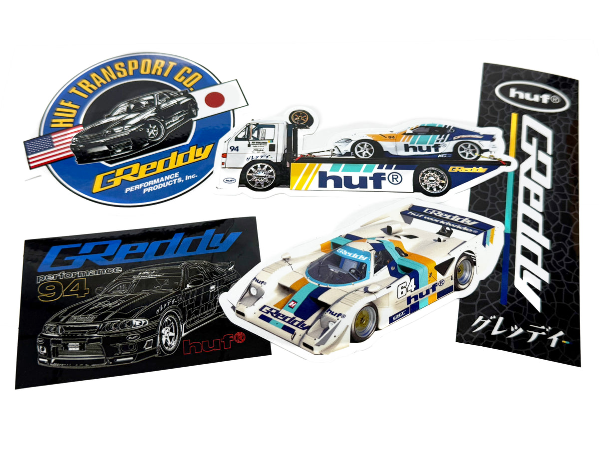 Huf X GReddy Sticker Pack - Multi.