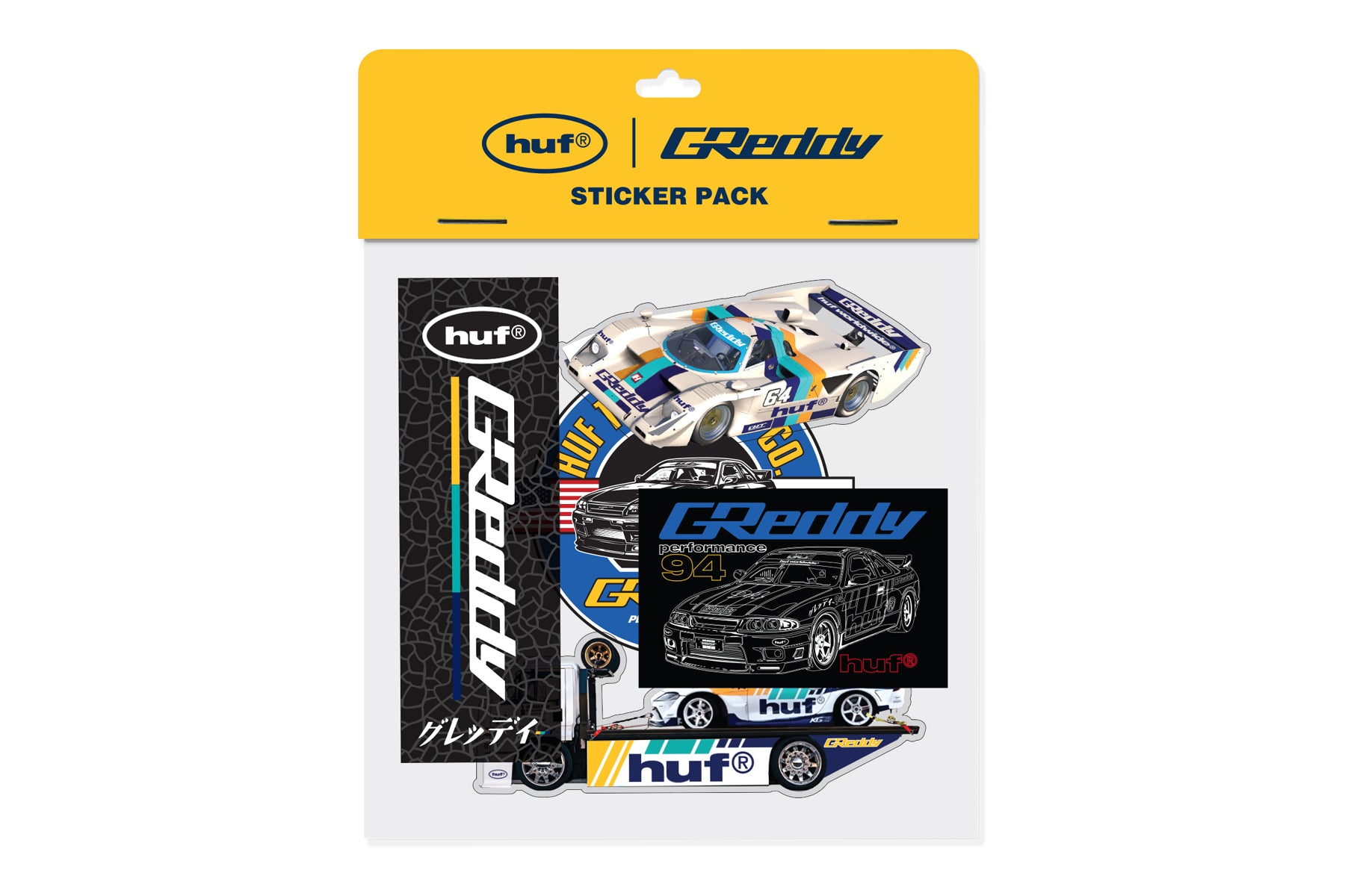 Huf X GReddy Sticker Pack - Multi.