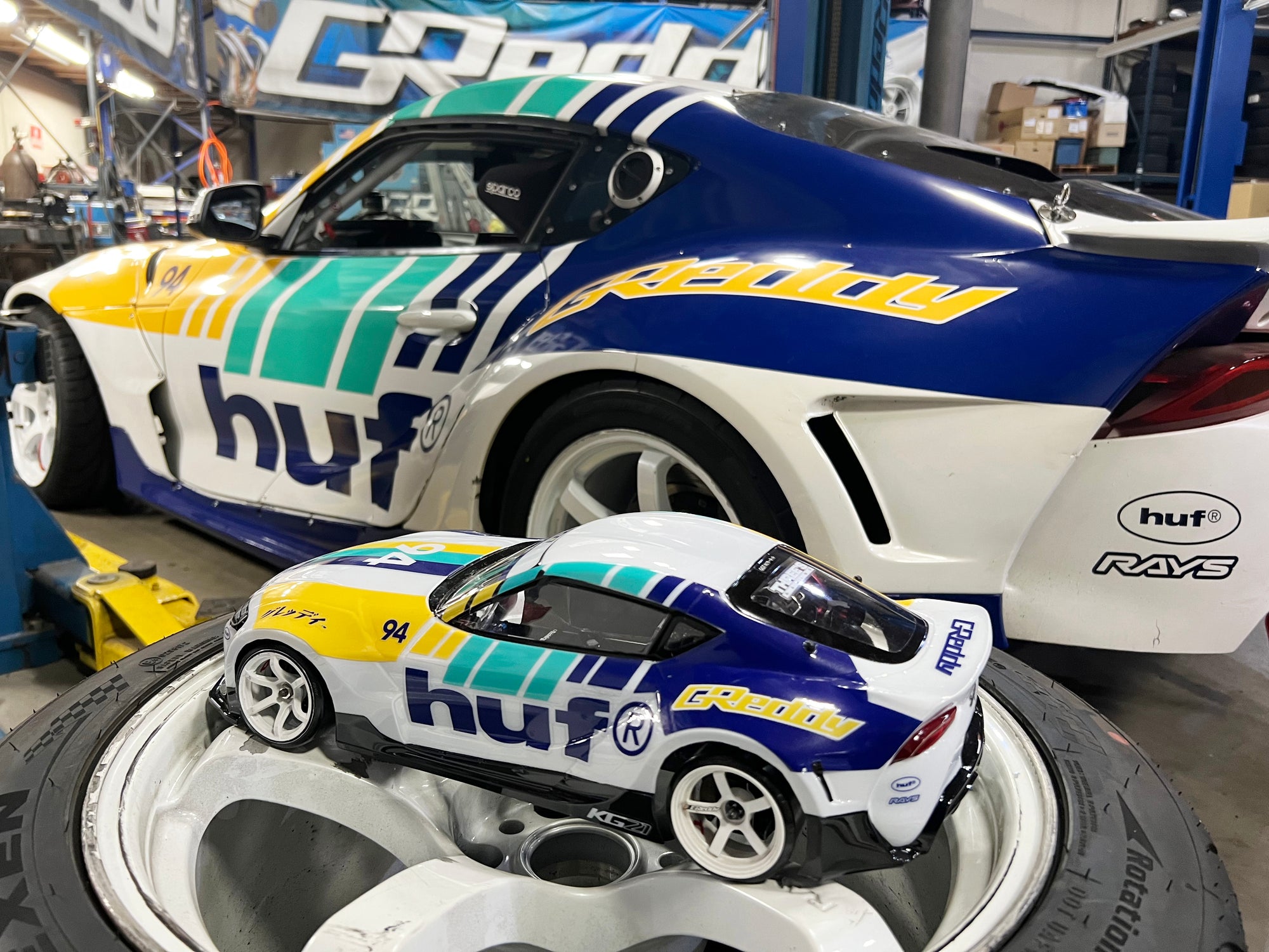 HUF x GReddy Yokomo Pandem A90 GR Supra 1/10 RC Body (clear) - (limite