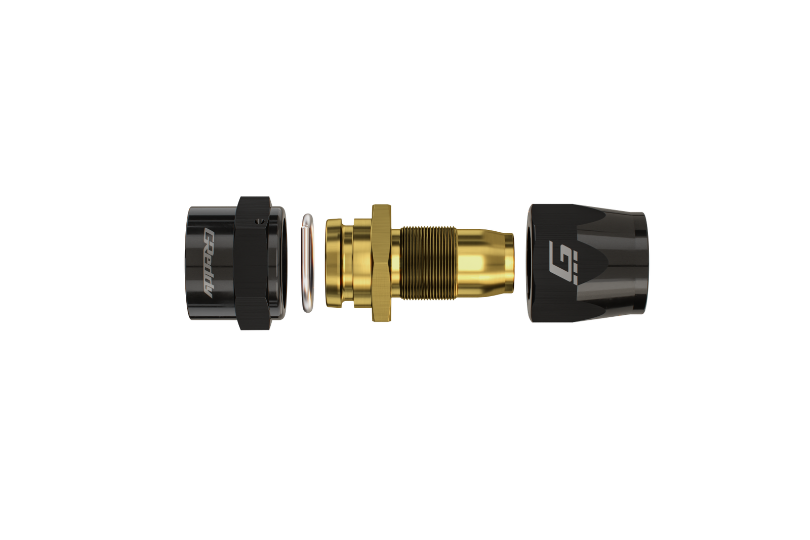 GREDDY STRAIGHT AN HOSE END(s)- BLACK/GOLD - (12800400 12800600 128008