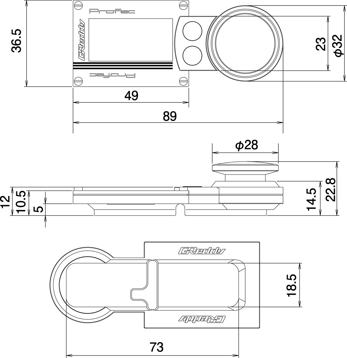 GReddy Profec - Electronic Boost Controller (8-Bar boost reading) Ambe