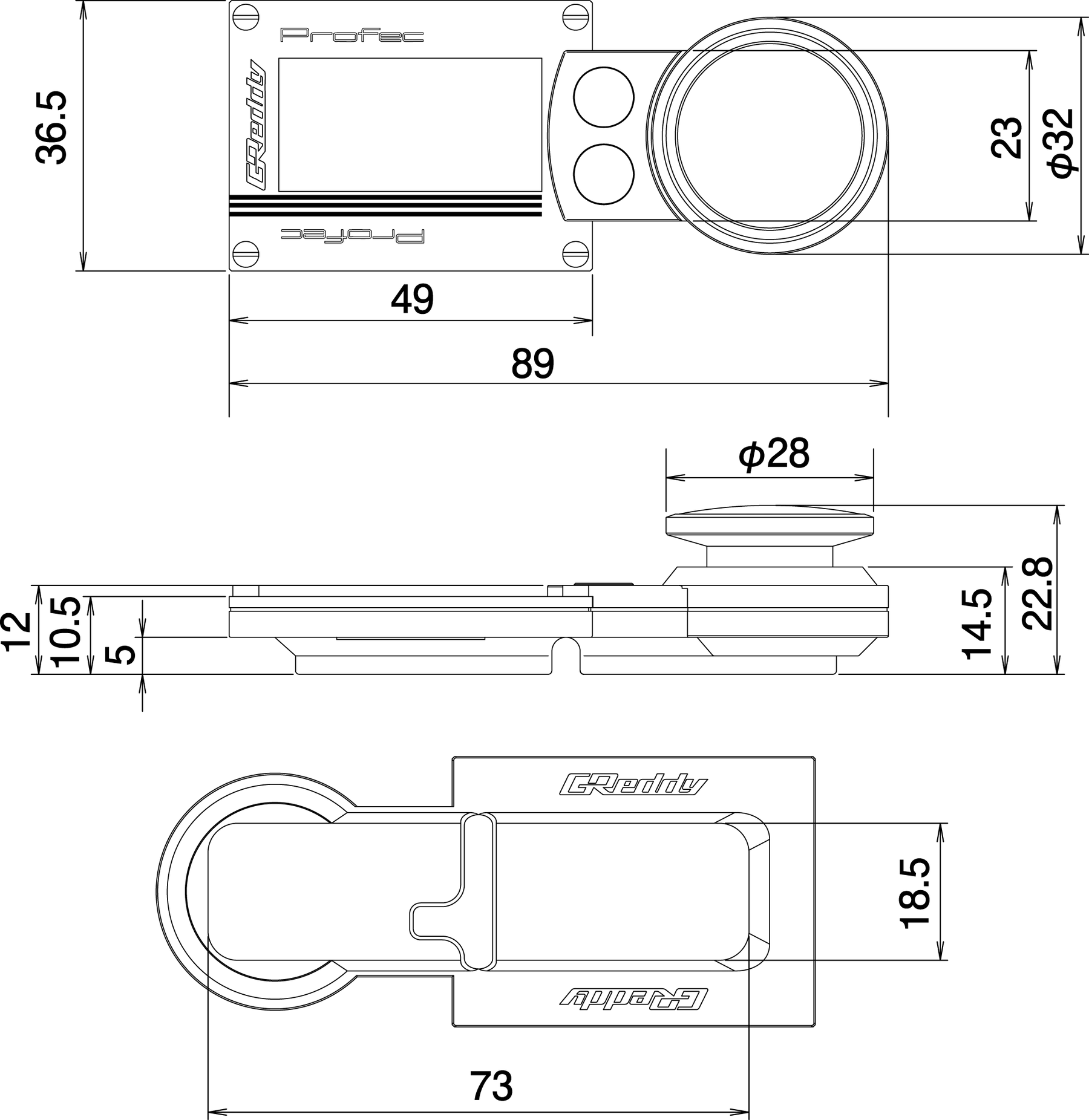 GReddy Profec - Electronic Boost Controller (8-Bar boost reading) Ambe