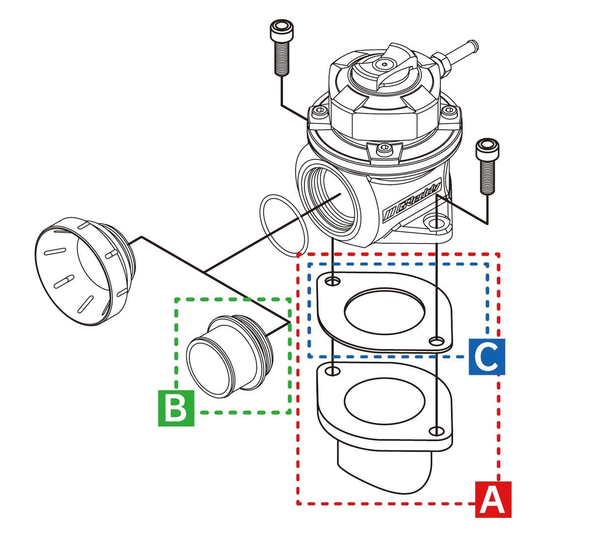 GREDDY TYPE FV2 BLOW OFF VALVE "BLACK-OUT" - (11501673)